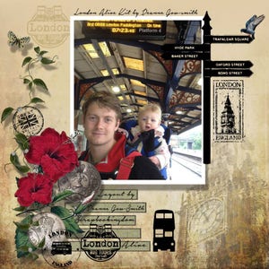 LONDON ALIVE : Scrapbooking Kit, Big Ben,london Eye,london Bridge ...
