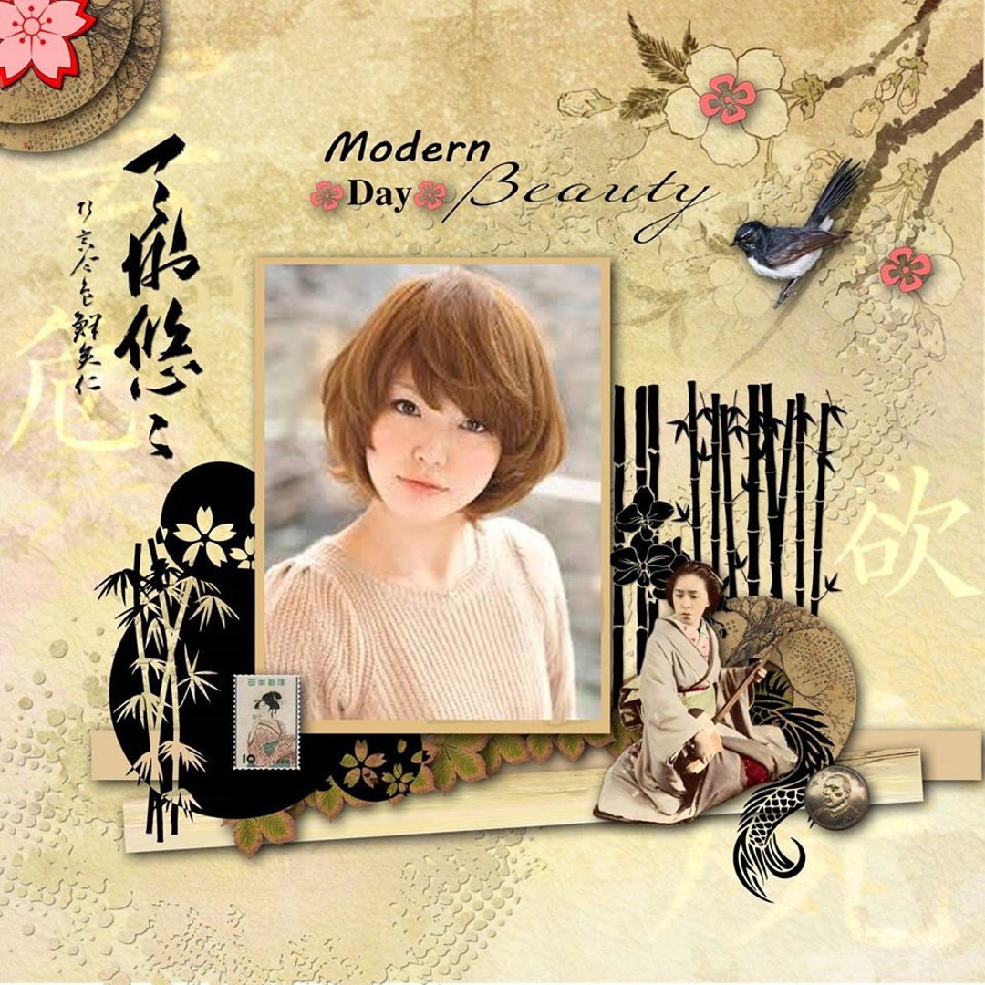 Japan Scrapbook Kit : Vacation, Travel, Japanese Cherry Blossom ...