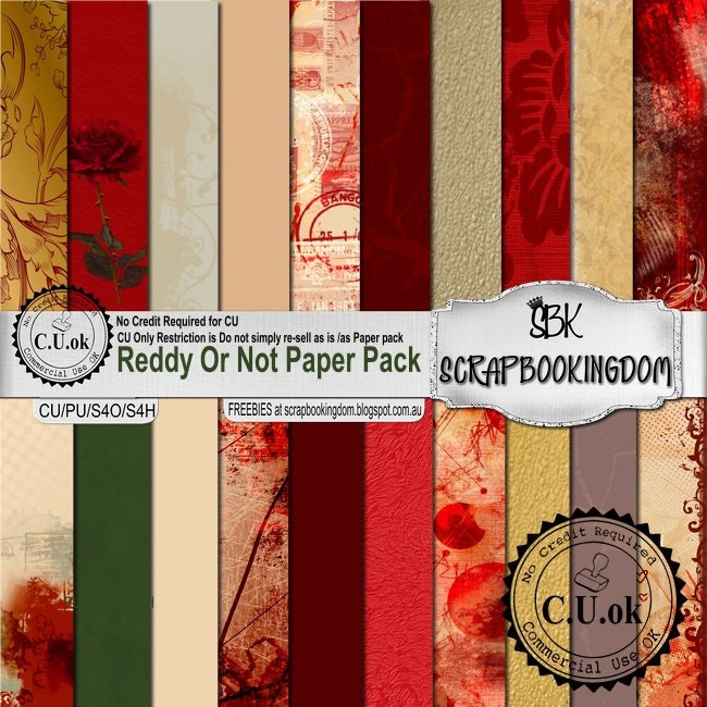 CU Digital Scrapbook Kit Papers Masculine or Feminine | Etsy