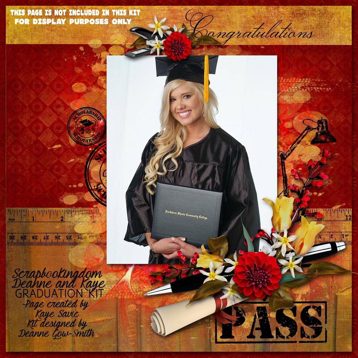 Graduation Scrapbooking Kit : University Degrees, Wordart Stamps ...