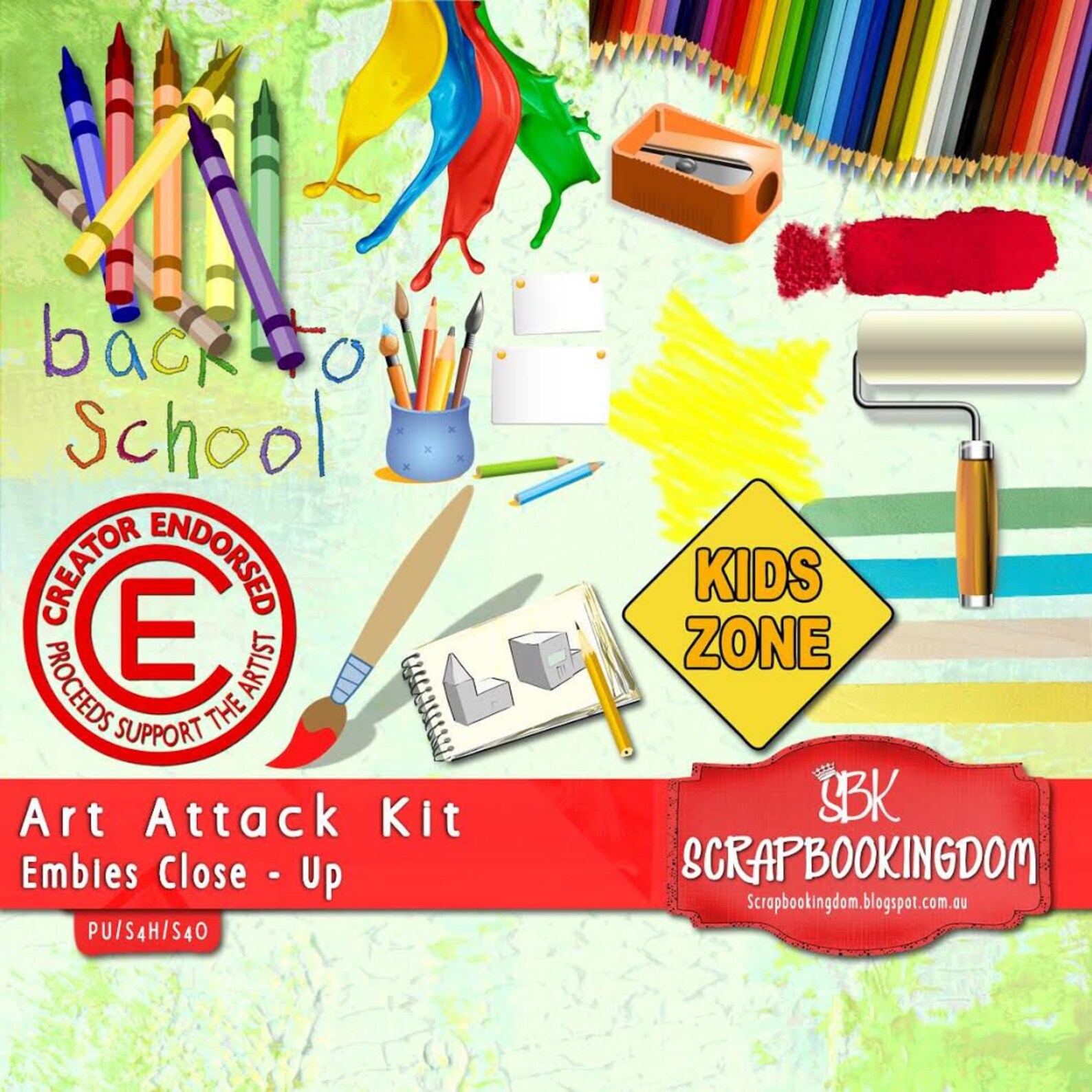 Art Attack Scrapbook Kit Colorful Embellishments & Papers - Etsy