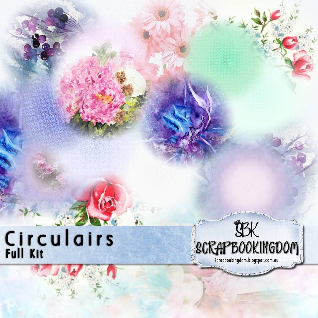 Scrapbooking Semi Transparent Embellishments Circular Overlays or ...