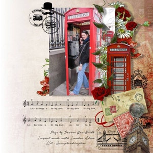 LONDON ALIVE : Scrapbooking Kit, Big Ben,london Eye,london Bridge ...