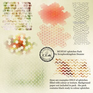 MUSTAV Splotches Scrapbook Pack C.U. Commercial Use , Png Chicken Wire ...