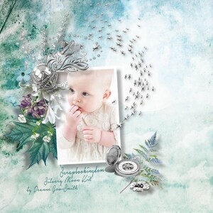 Silvery Moon Scrapbooking Kit Metalic Silver Embellishments Delicate ...