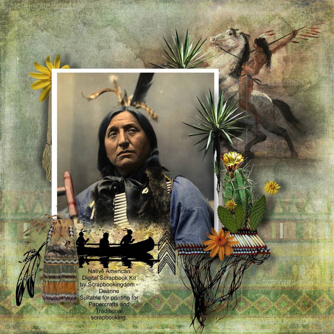 Native American Indian scrapbook kitfeathers arrows Indian | Etsy