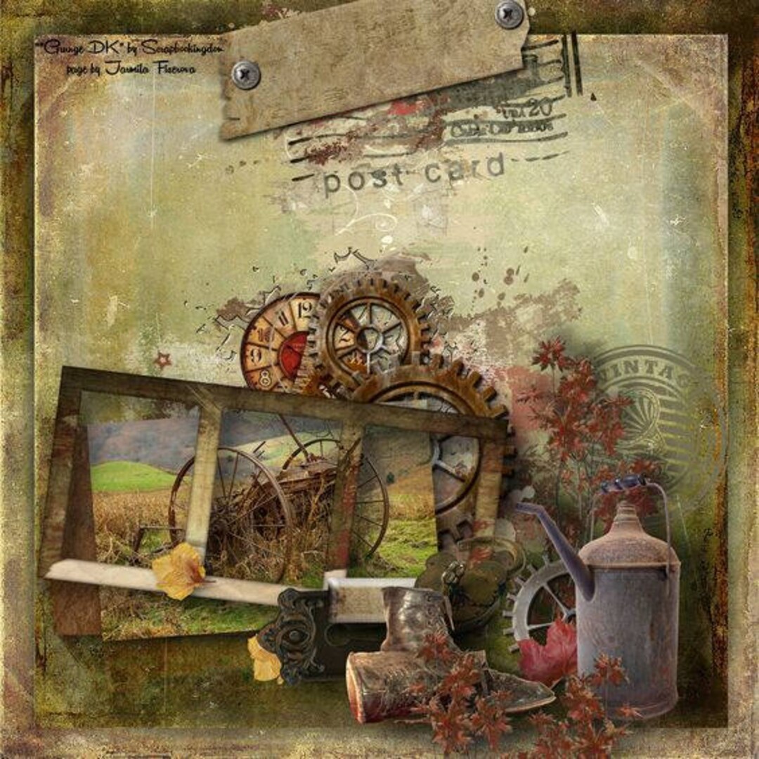Grunge DK Digital Scrapbooking Kit - Grunge Scrapbooking Elements ...