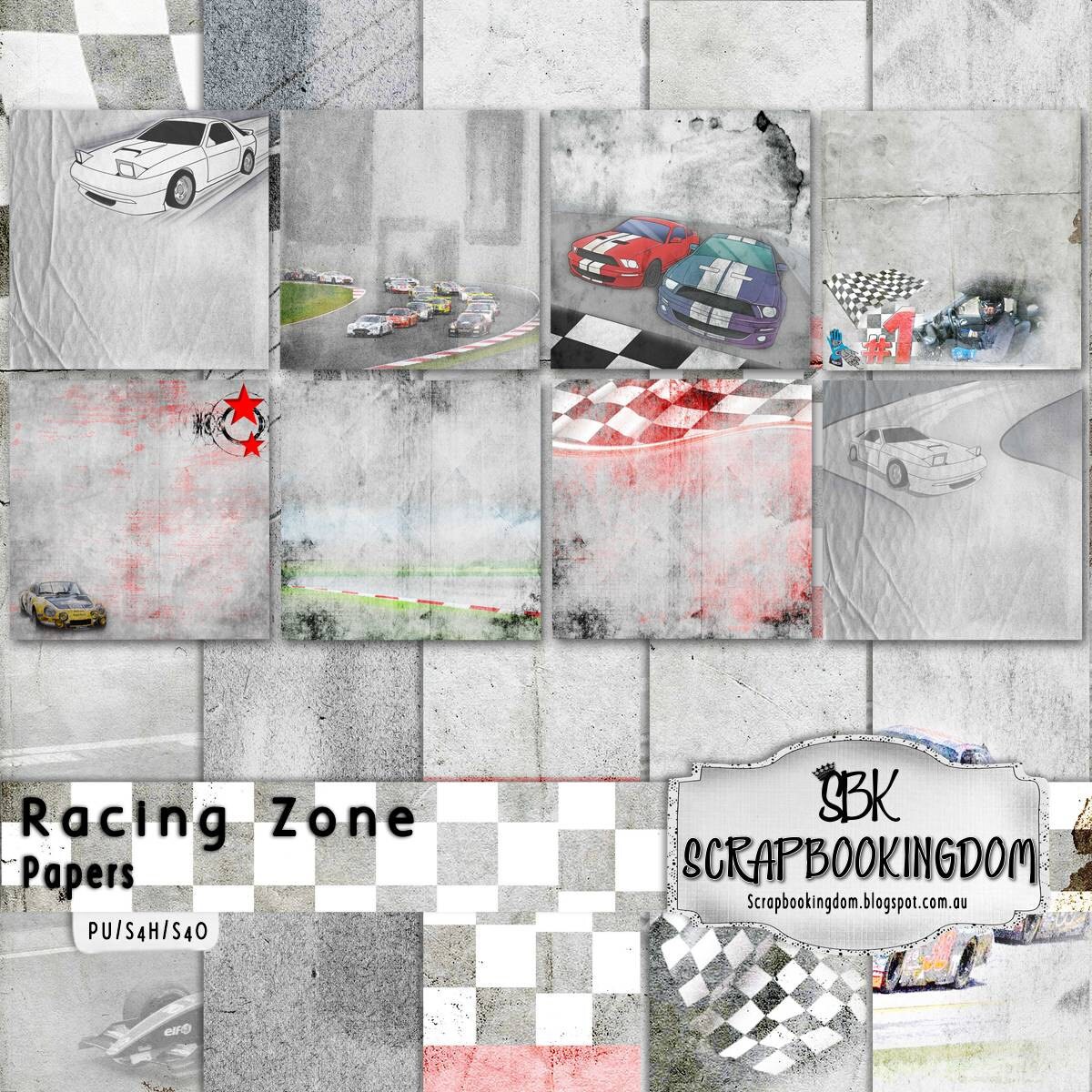 Car Racing Scrapbook Kit RACING ZONE Realistic - Etsy