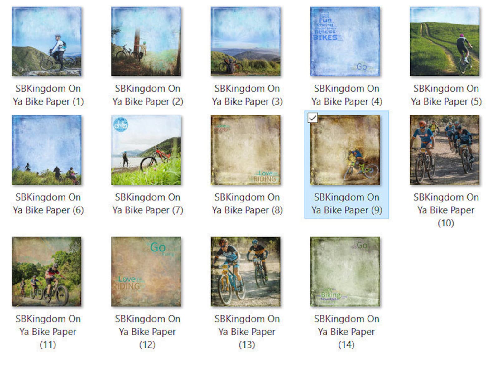 Cycling Themed Scrapbook Kit on Ya Bike Wheels Gears | Etsy