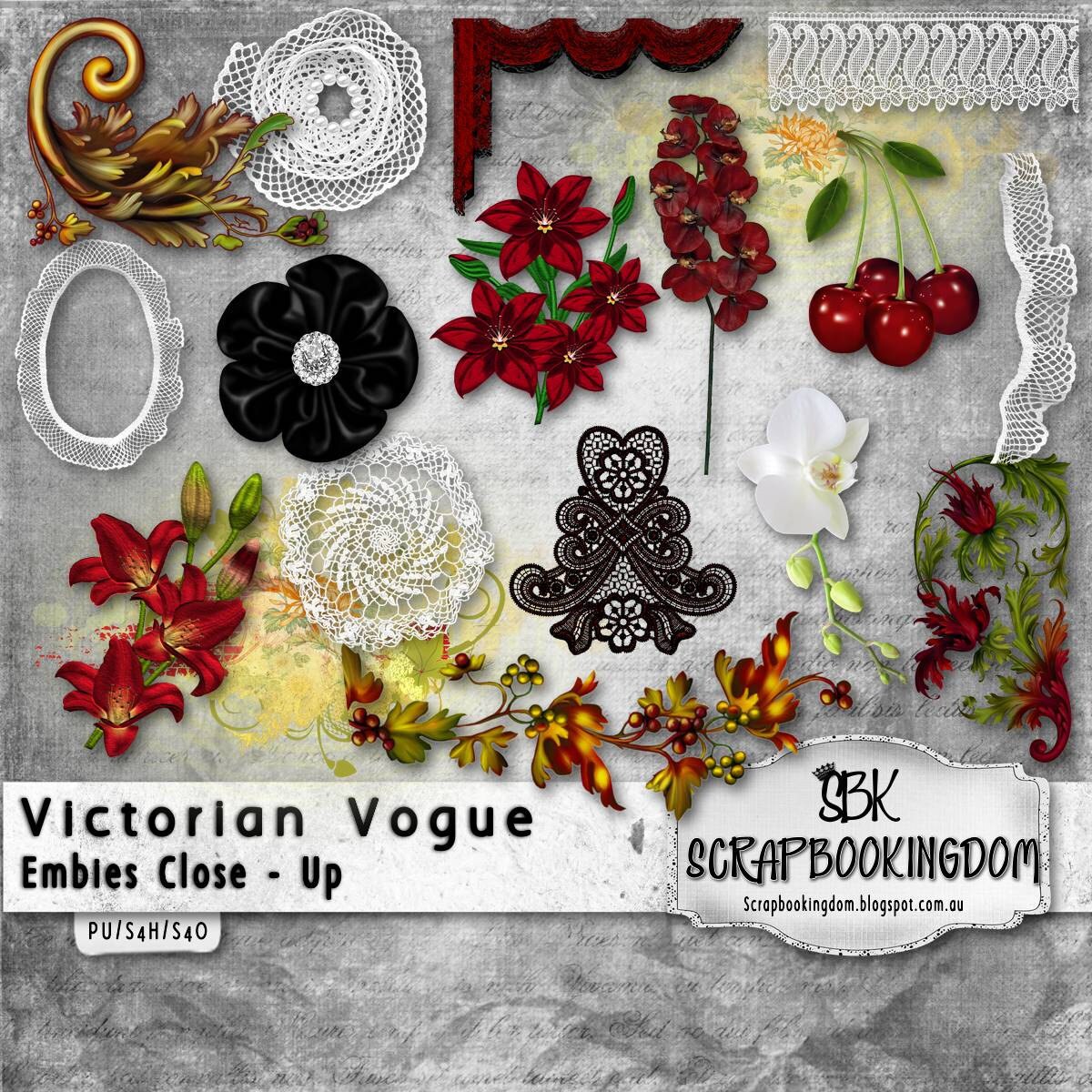 Victorian Scrapbook Kit VICTORIAN VOGUE Scrapbook Papers - Etsy