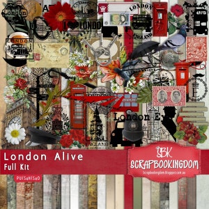LONDON ALIVE : Scrapbooking Kit, Big Ben,london Eye,london Bridge ...