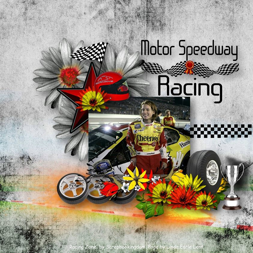 Car Racing Scrapbook Kit RACING ZONE Realistic Embellishments , Wheels ...