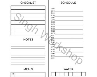 30 Minute Planner Printable, Simple Daily Planner, Time Blocking PDF ...