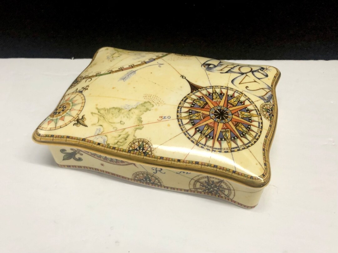 Wedgwood Atlas Bone China Card Box With Cards - Etsy