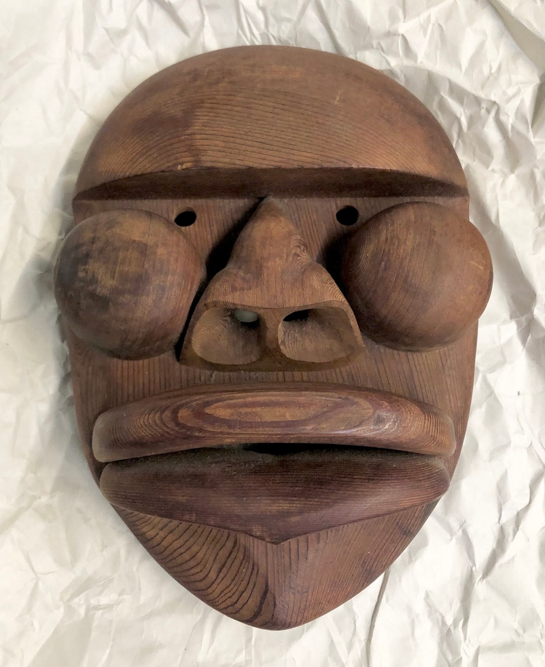 Alaskan Inuit King Island Cedar Mask Marked W87 Free Shipping - Etsy