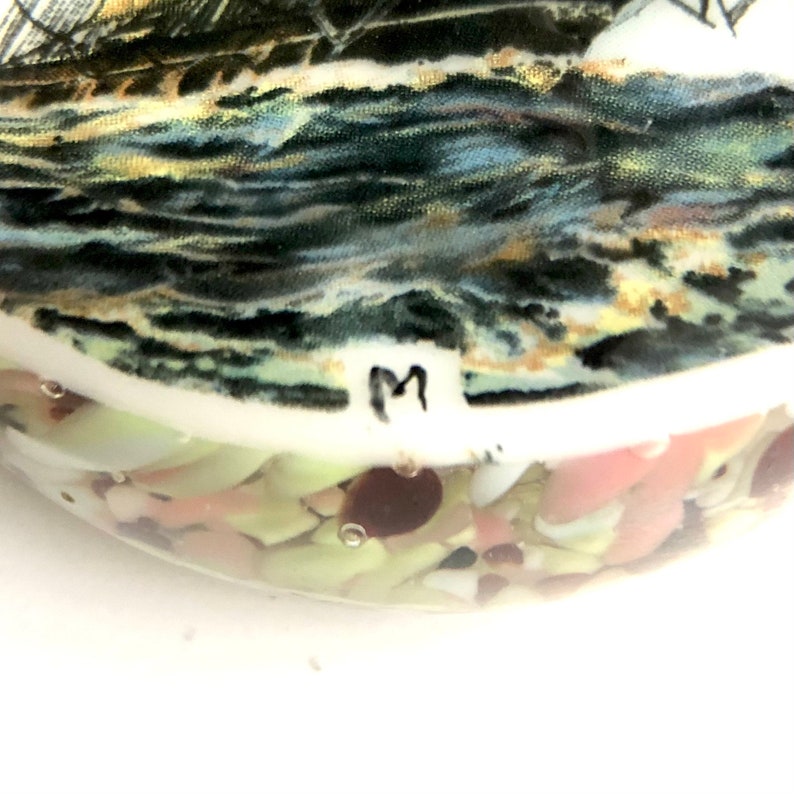 Tom Mosser Cased Art Glass Paperweight Tall Ship 3H - Etsy