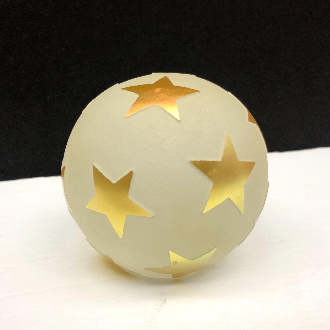 Correia Gold Star Art Glass Paperweight 1993 - Etsy