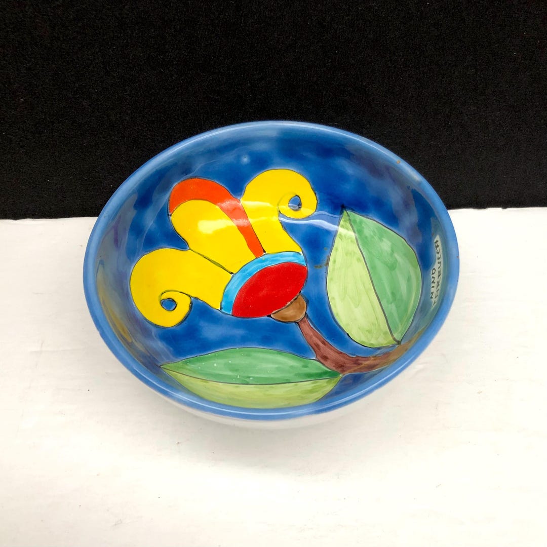 Nino Parrucca Flower Bowl Mid Century Modern Italian Pottery - Etsy