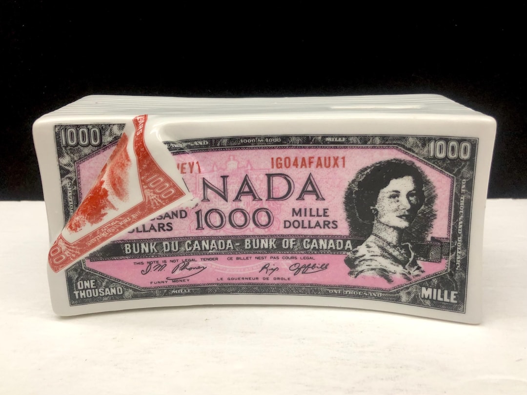 Canadian Counterfeit 1000 Dollar Bill Ceramic Coin Bank - Etsy