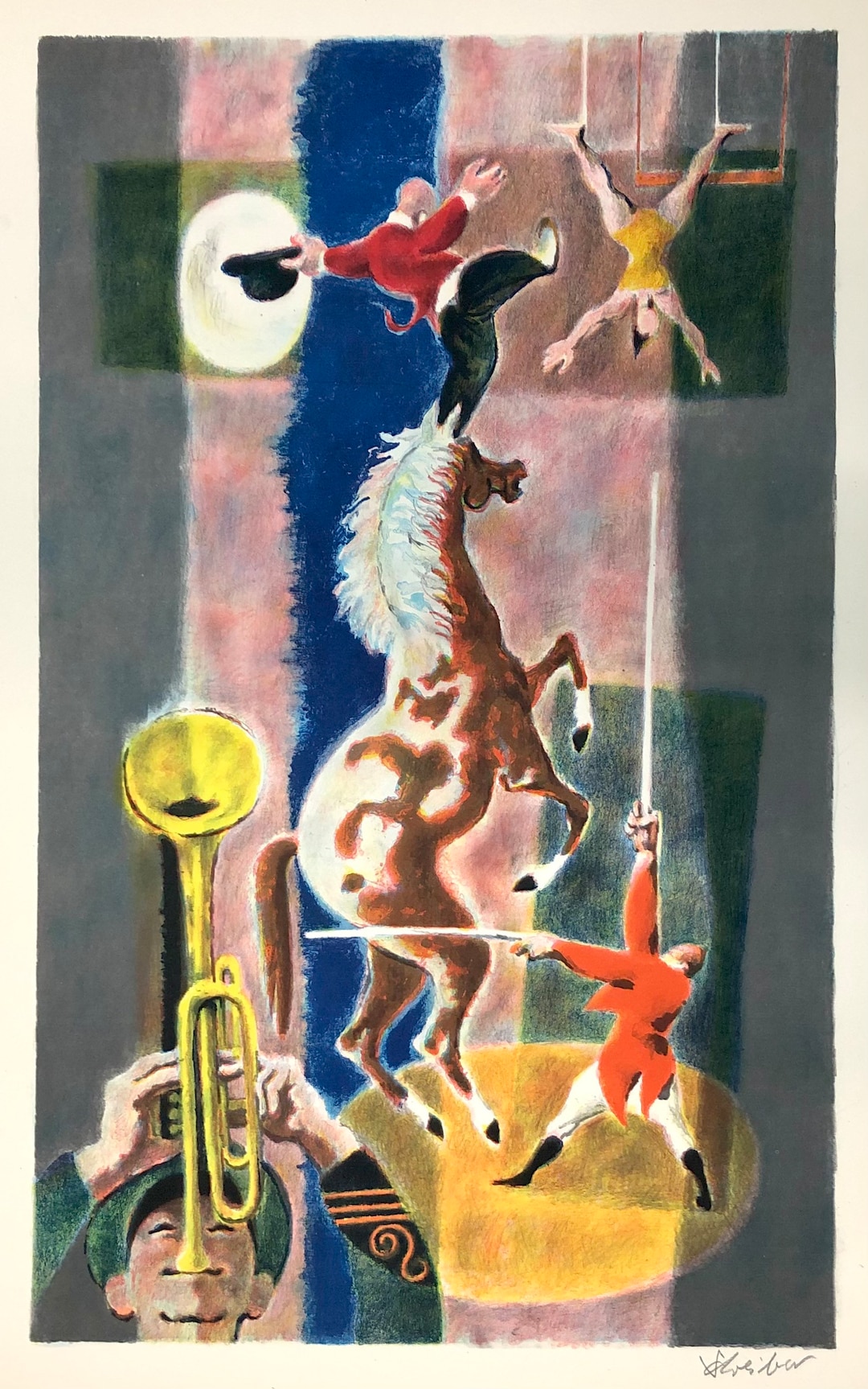 Georges Schreiber Color Lithograph Free Shipping - Etsy