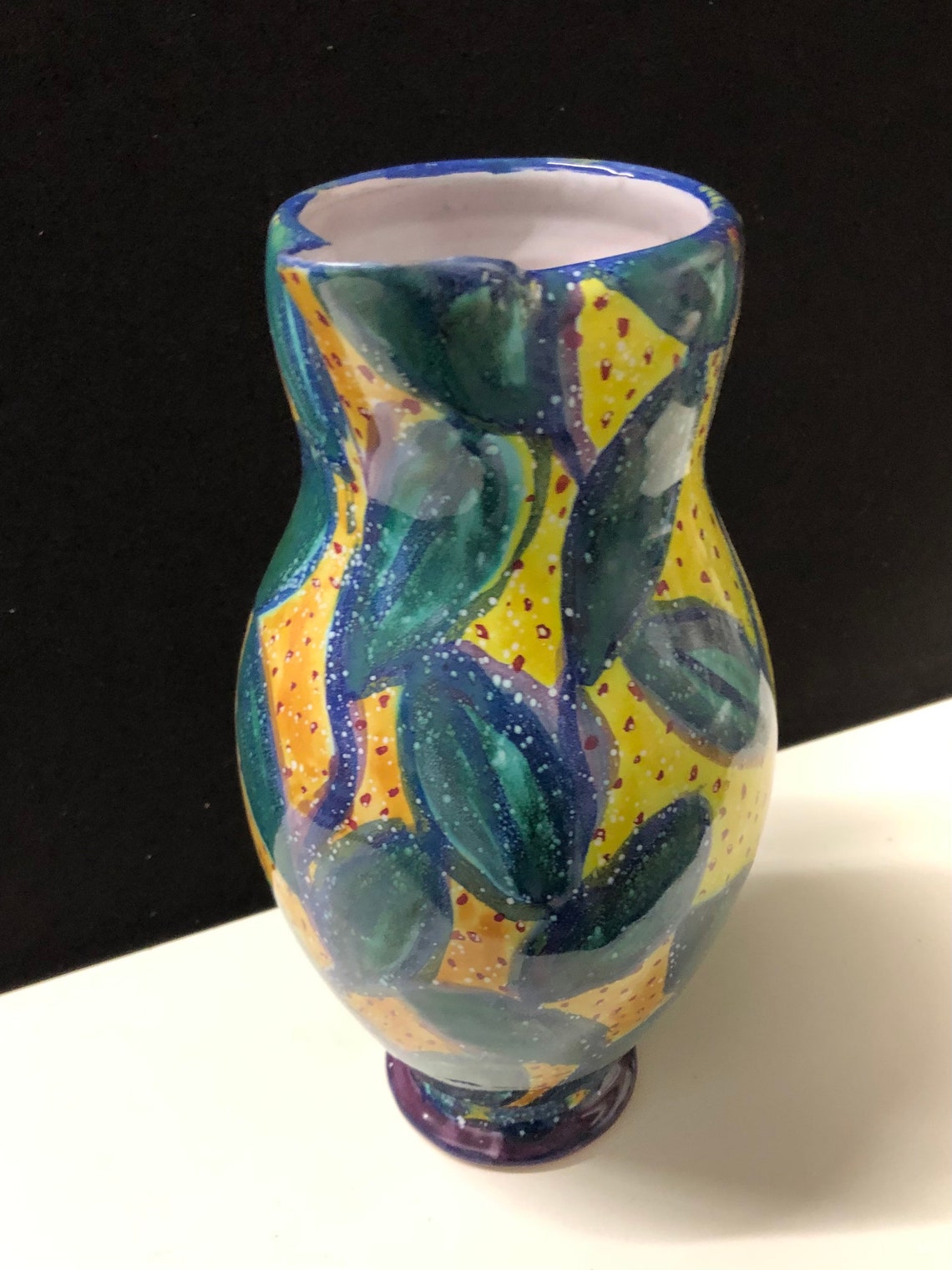 Terry Siebert Northwest Studio Faience Pottery Pitcher 1985 | Etsy