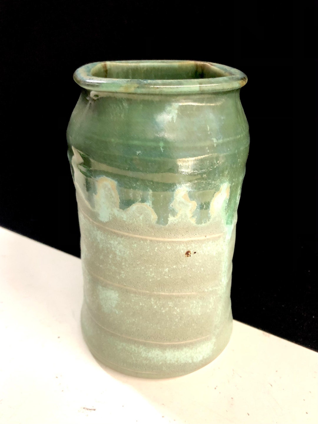 Shellie Hoffer Northwest Studio Pottery Mint Green Vase 6.25”H - Etsy