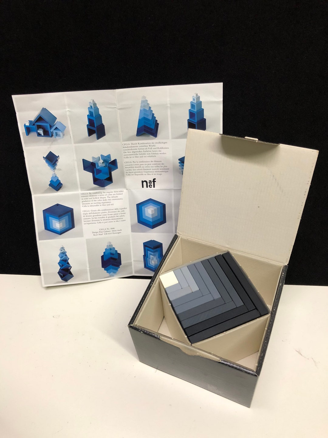 Kurt Naef Peer Clahsen Cella 9608 in Box Black, Grey, White Free Shipping - Etsy