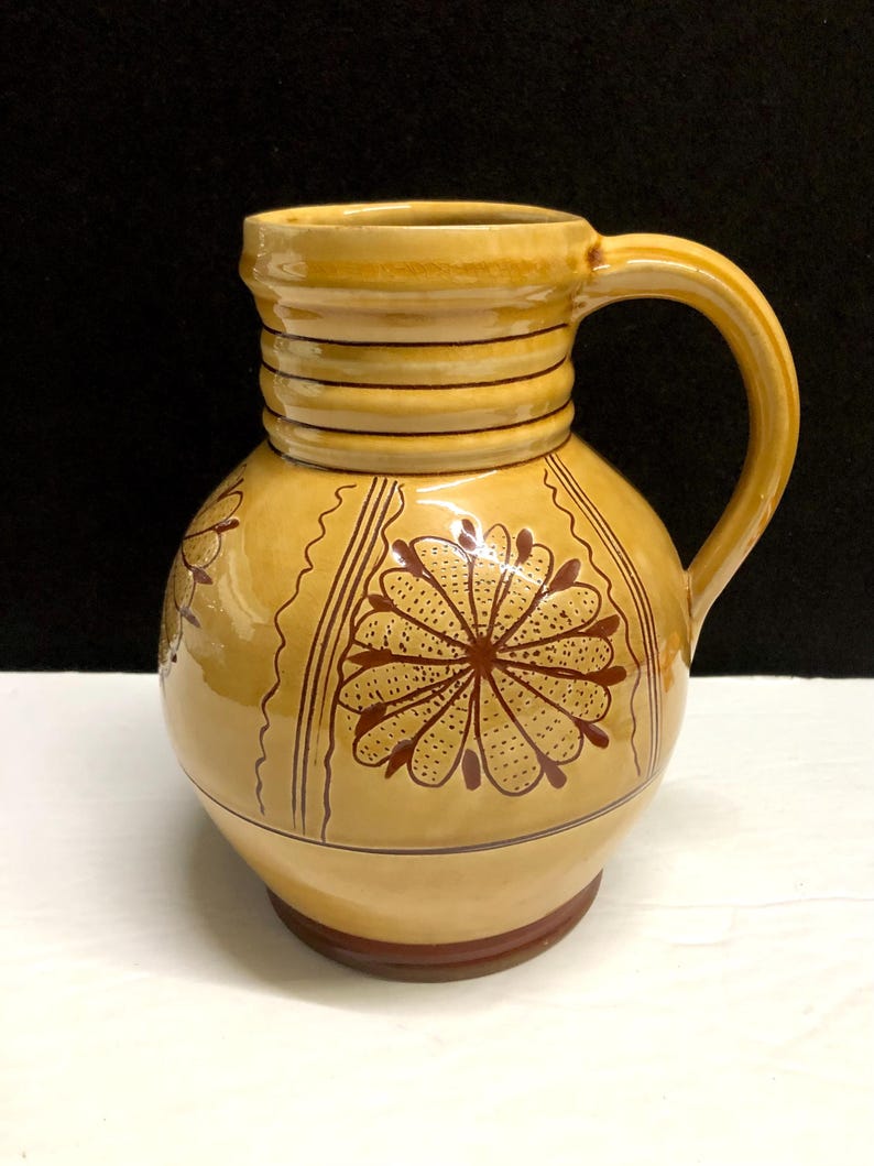 Vintage Jamestown Pottery Colonial American Redware Pitcher Jug - Etsy