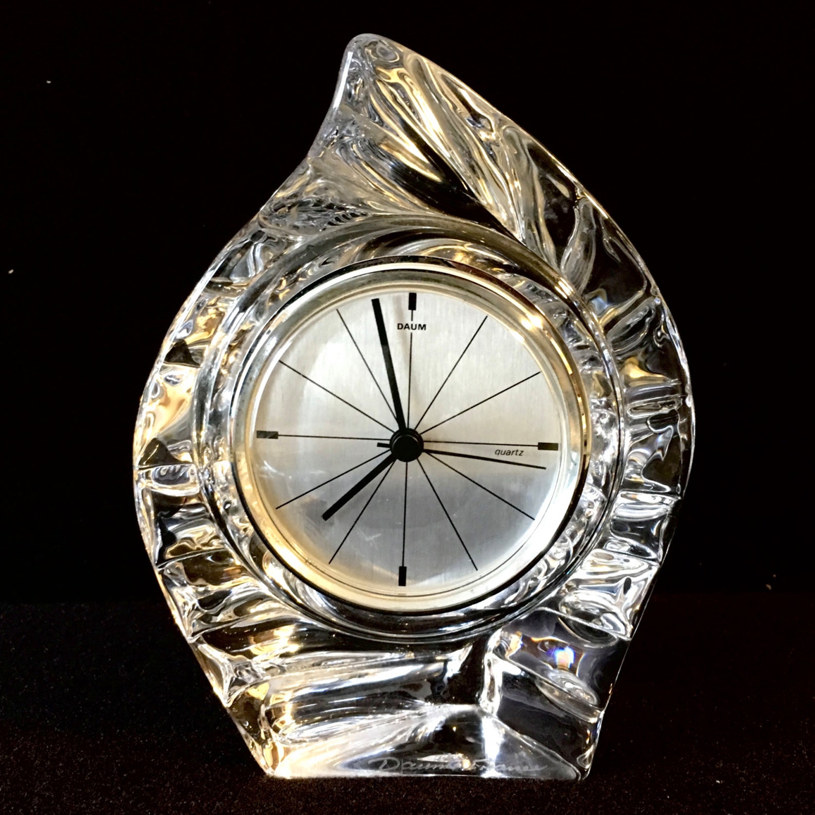 Stunning Daum Teardrop Crystal Clock 6.5h - Etsy