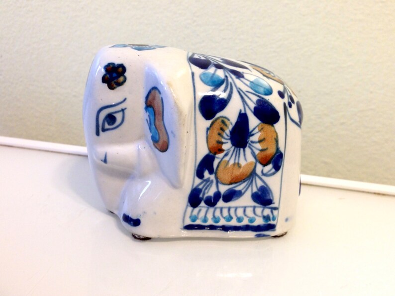 Vintage Hand Painted Ceramic Indian Elephant Tea Holder - Etsy