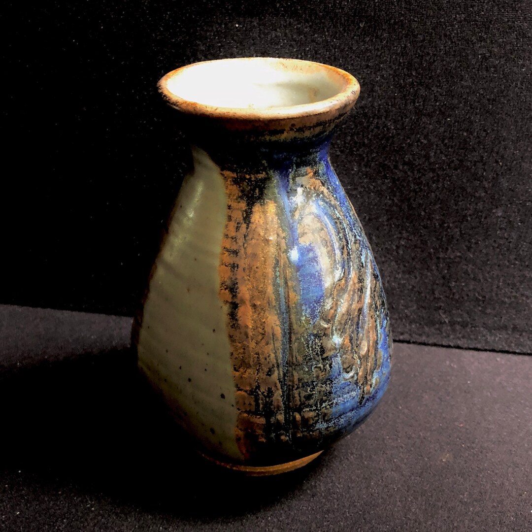 Vintage Bob Eckels Mid Century Studio Pottery Vase - Etsy