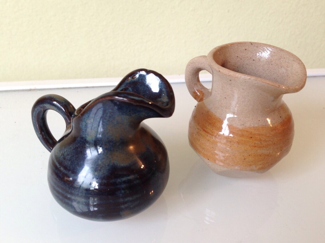 Vintage Japanese Ceramic Miniature Pitchers Vandor Importing - Etsy