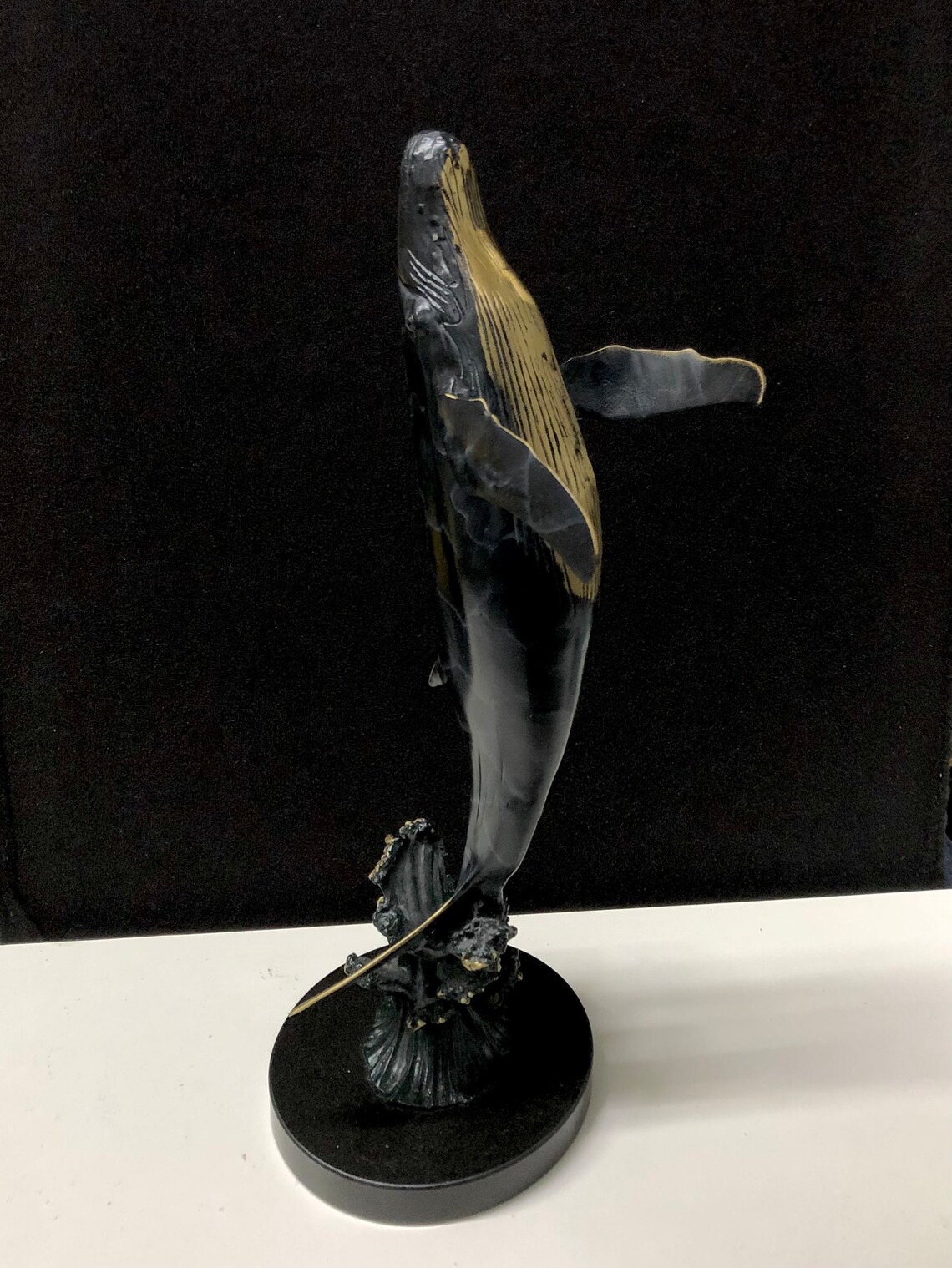 SPI Leaping Humpback Whale Cast Brass Sculpture Marine Art - Etsy
