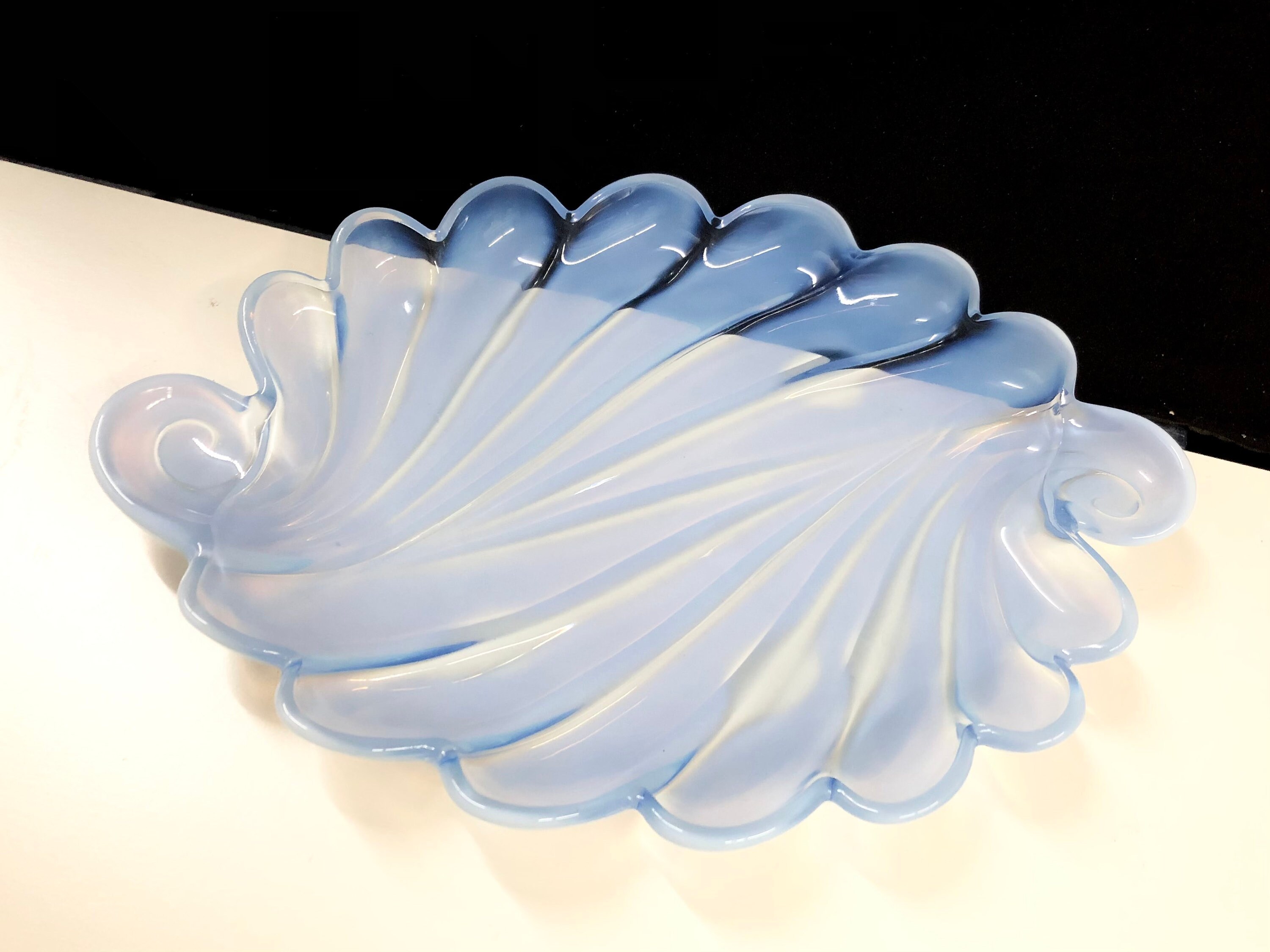 Opalescent Blue Duncan Miller Sanibel Glass Vanity Tray 13 X | Etsy