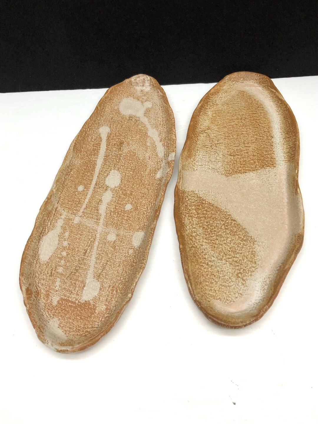 Pair of Yoshi Rustic Modern Sushi Plates 15”L Northwest Studio Pottery ...