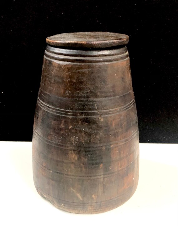 Antique Treenware Tobacco Box With Lid Free Shipping | Etsy