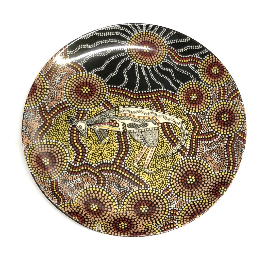 Bunabiri “bohre the Kangaroo” Aboriginal Australian Ceramic Art Plate ...