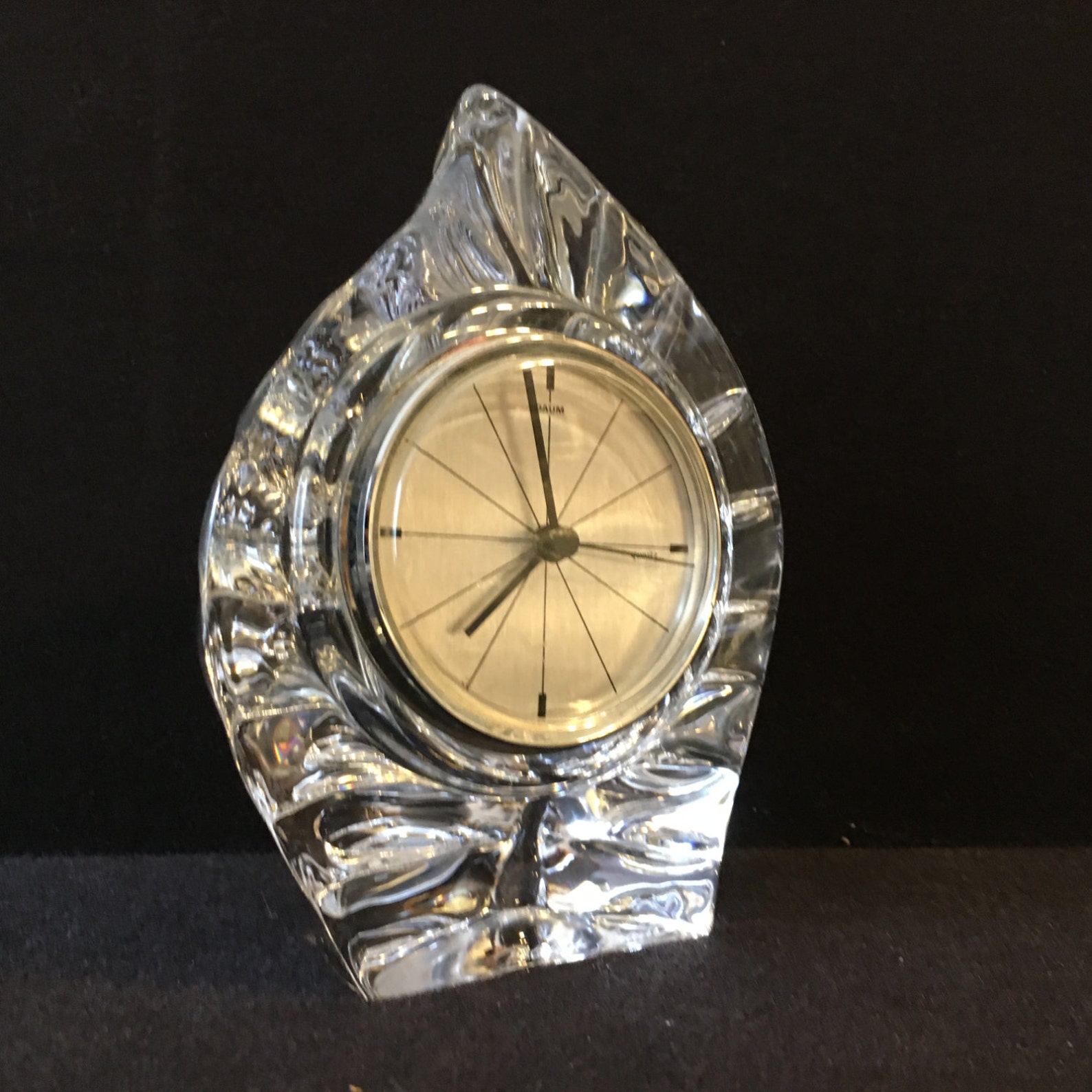 Stunning Daum Teardrop Crystal Clock 6.5h | Etsy