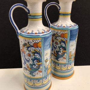 Alvaro Binaglia Deruta Renaissance Revival Istoriata Style Olive Oil ...