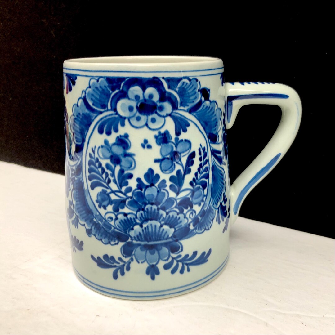 Vintage Delft Blue Ceramic Mug Stein Dutch Pottery - Etsy
