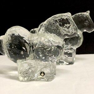 Pair of Pukeberg Horse Paperweight Figurines Mid Century Modern Swedish ...