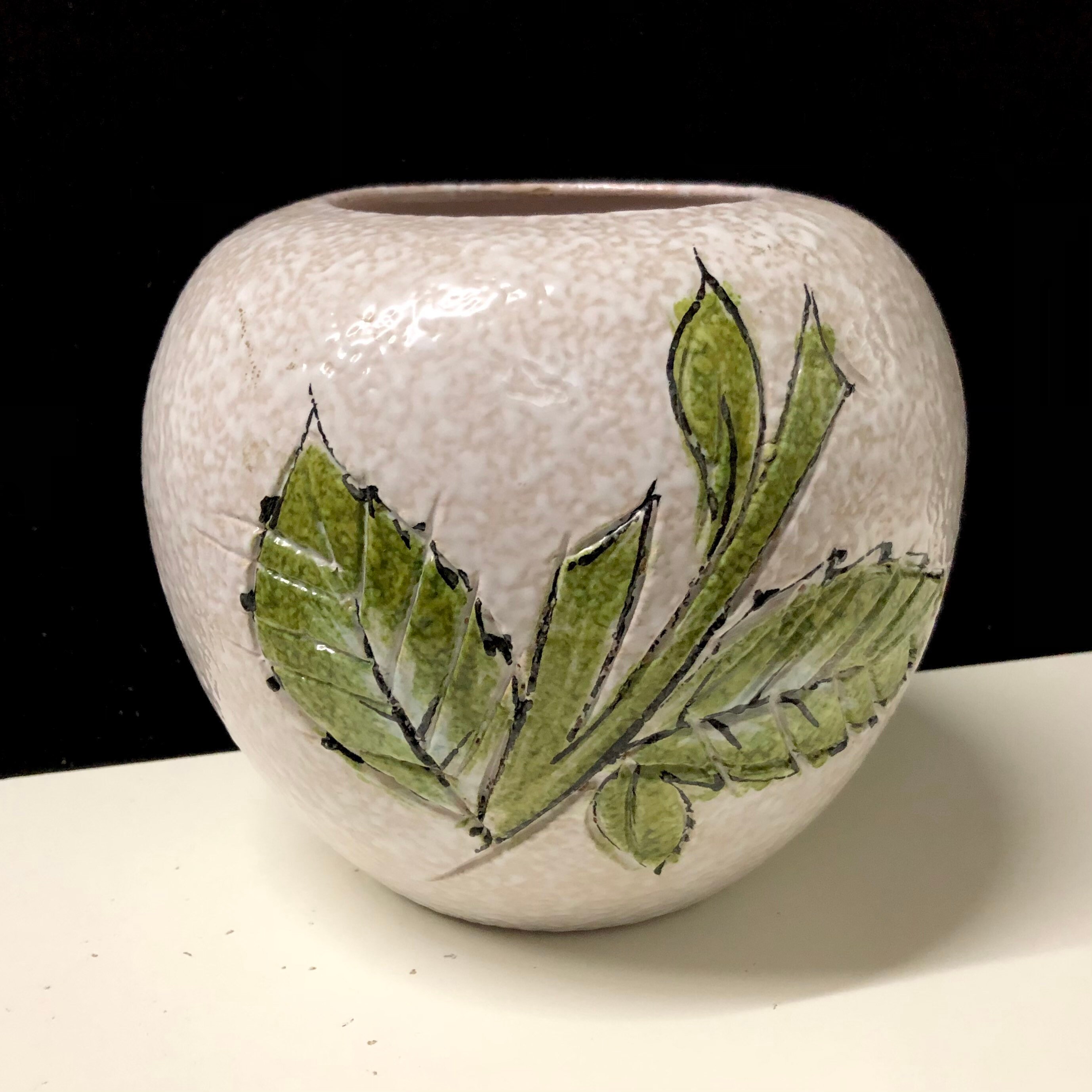 Fine Art Ceramics 1950s ITALIAN POTTERY Vintage Antique Vase Fat Lava ...