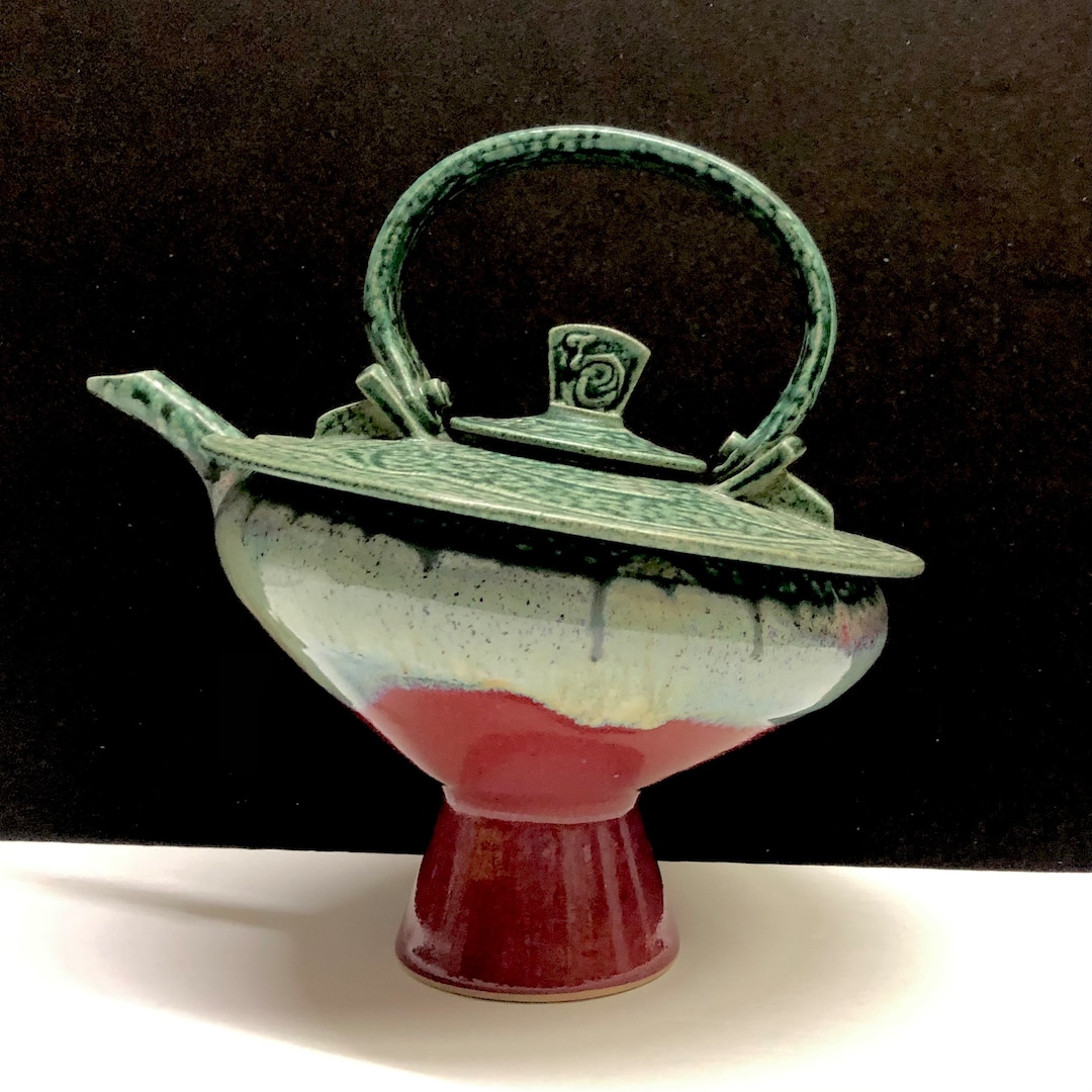 Jeff Morales Ash Glaze Studio Pottery Teapot - Etsy