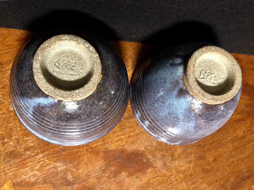 Pair of Mike Beebe Studio Pottery Bowls - Etsy