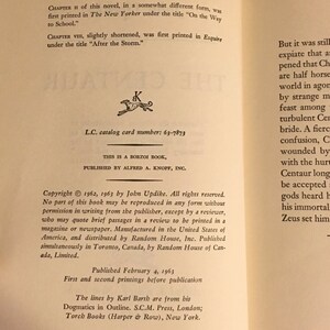 The Centaur - John Updike 1963 2nd Printing Before Publication Knopf ...