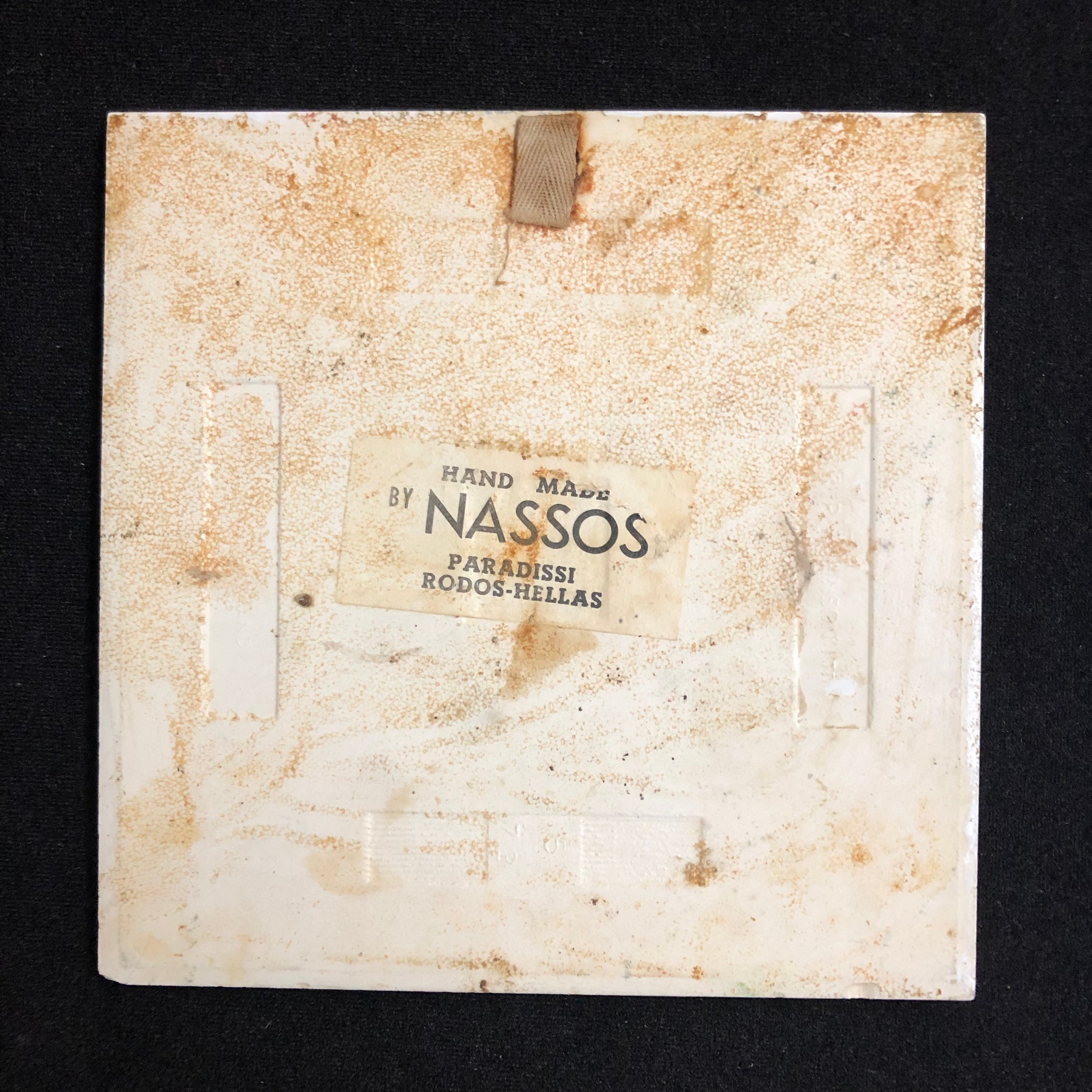 Nassos Blue Birds Paradissi Rodos-hellas Greek Ceramic Tile - Etsy