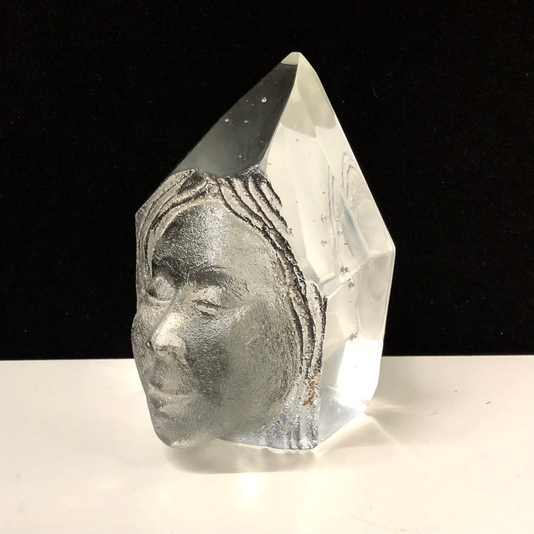 Adrien Miller Prism Head Cast Glass Face Sculpture - Etsy
