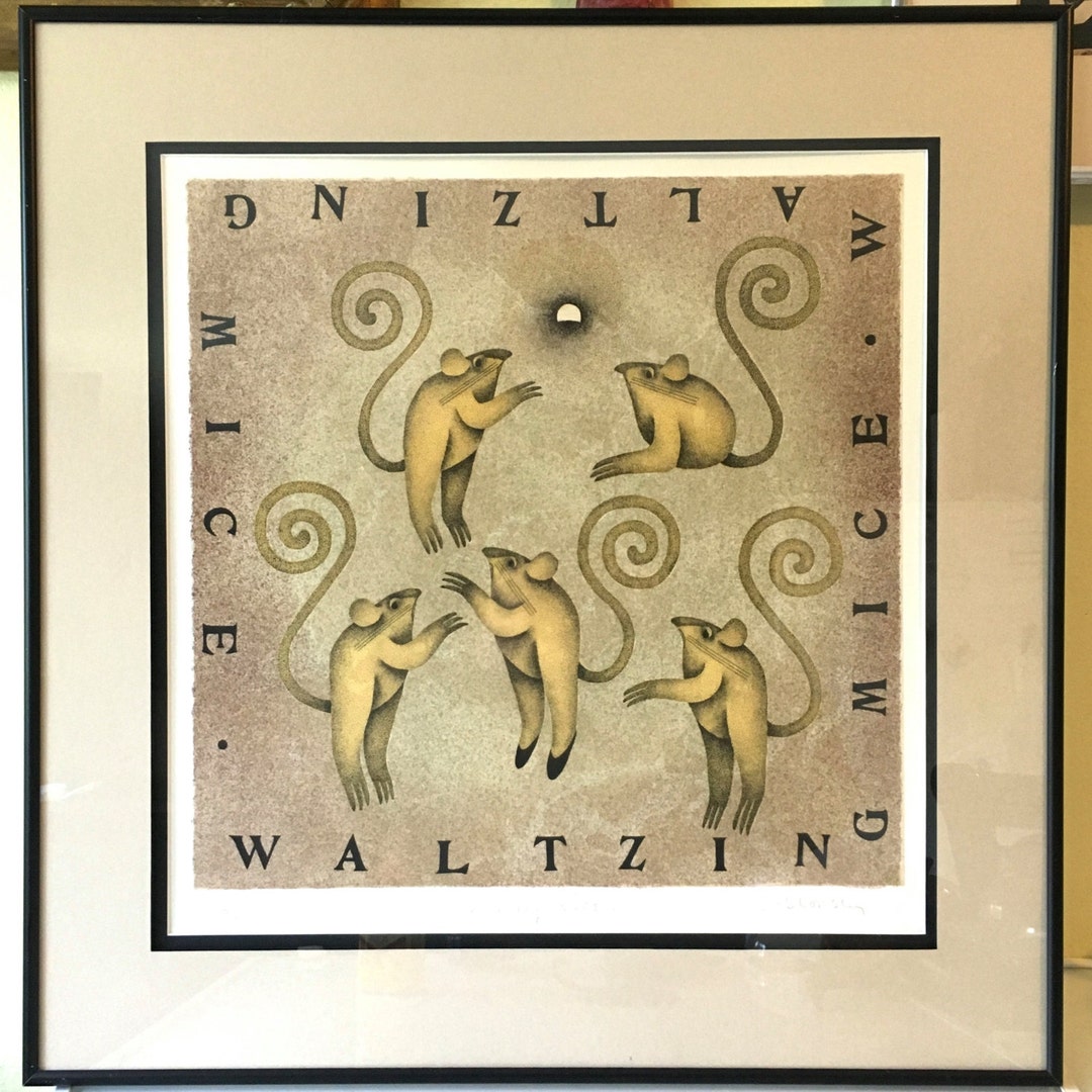Carol Jablonsky Lithograph "waltzing Mice" 11/300 24" Framed - Etsy