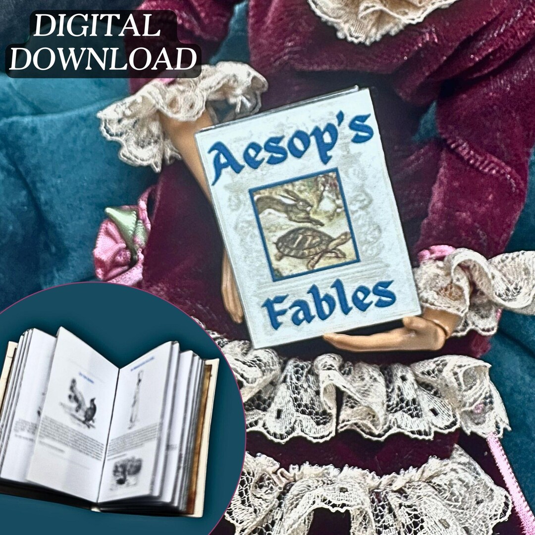 Printable Aesop's Fables Miniature Book With Pages, DIY Project | Fun ...