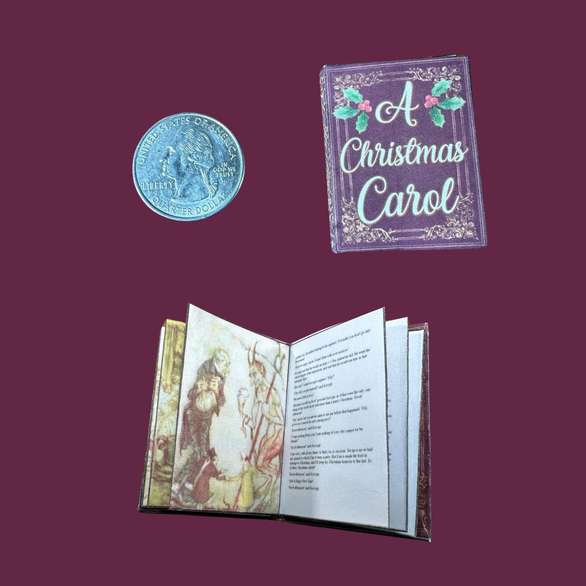 Printable A Christmas Carol Miniature Book With Pages DIY | Fun Quick ...